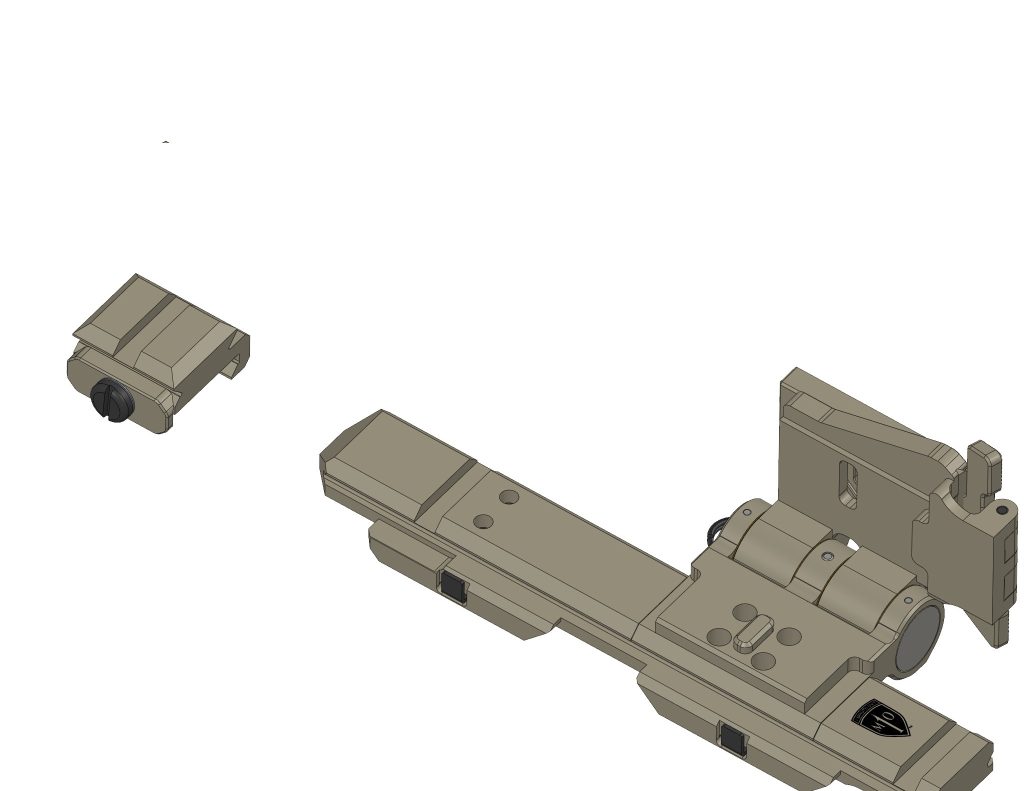 1 Minute Out Edition Wilcox Flip Mount w/ Riser System - Tan - Tactical ...