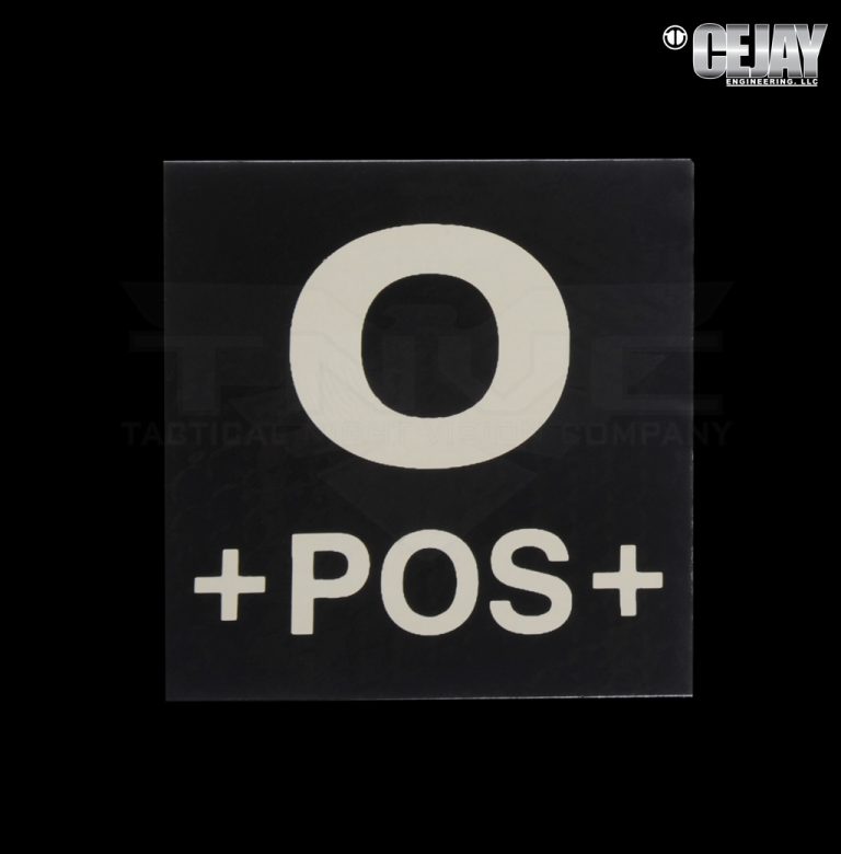 Cejay Engineering 2x2" IR Reflective Blood Type Patch - Tactical Night ...