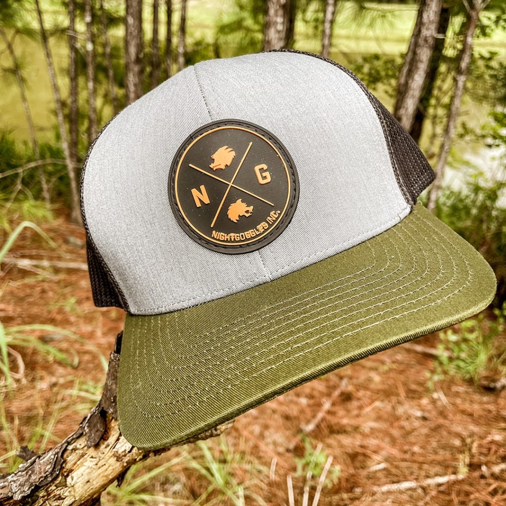 Night Goggles Round Patch Trucker Hat - Tactical Night Vision Company